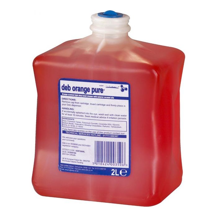 Soap - Deb Orange Pure Hand Wash 6 x 2Ltr | Janitorial Direct