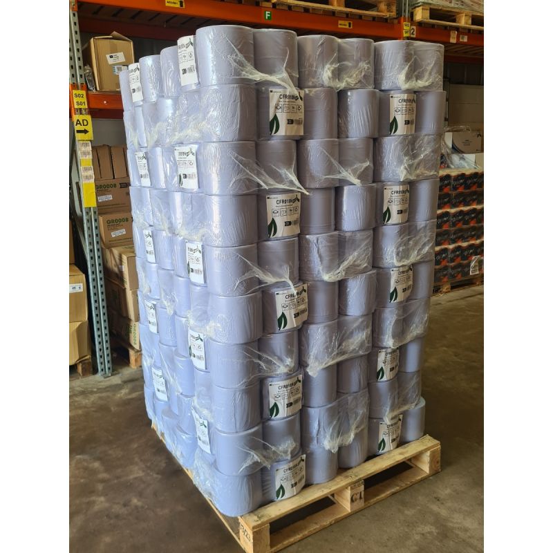 6 150m Blue Roll Centrefeed 2ply 50 case - Janitorial Direct