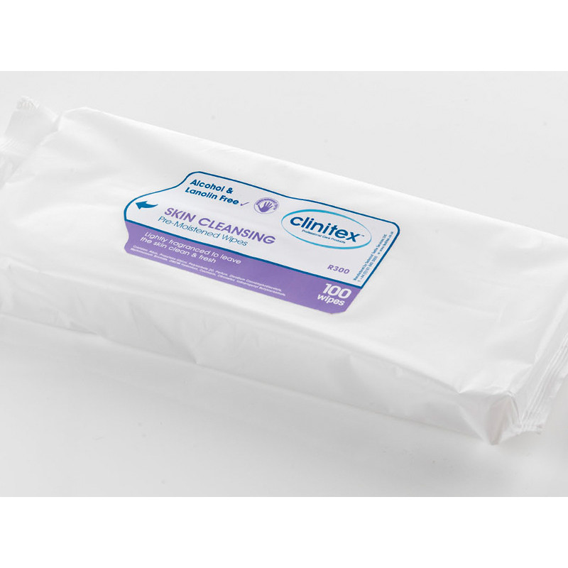 Clinitex Skin Cleansing Wipes 8PKS X 100 - Janitorial Direct
