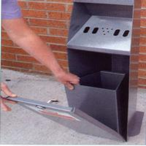 Pillar Ashtray Stainless Steel - Janitorial Direct